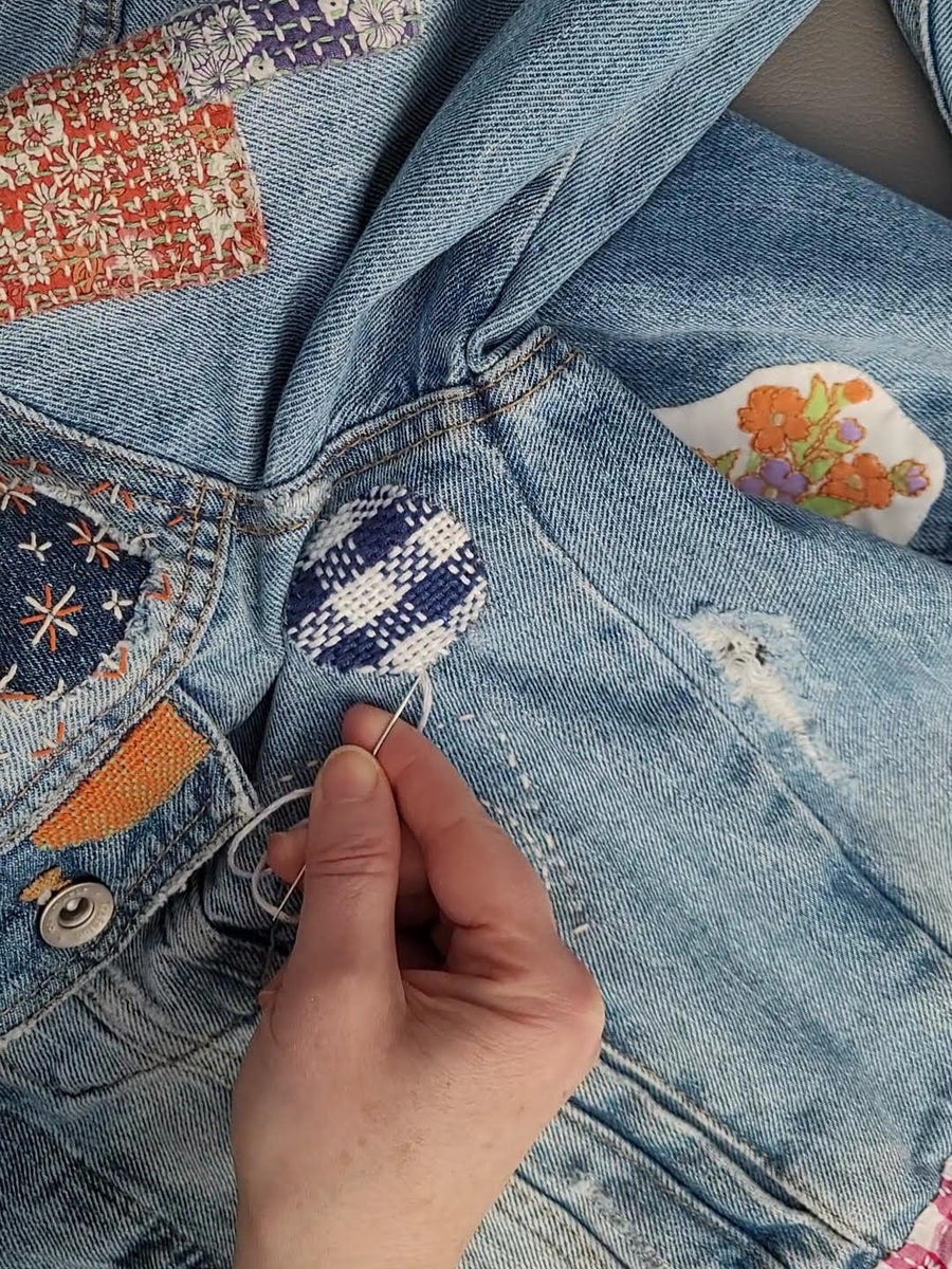 Visible Mending Workshop, repairing with the weaving technique – Cross & Woods | Crafting Parlour