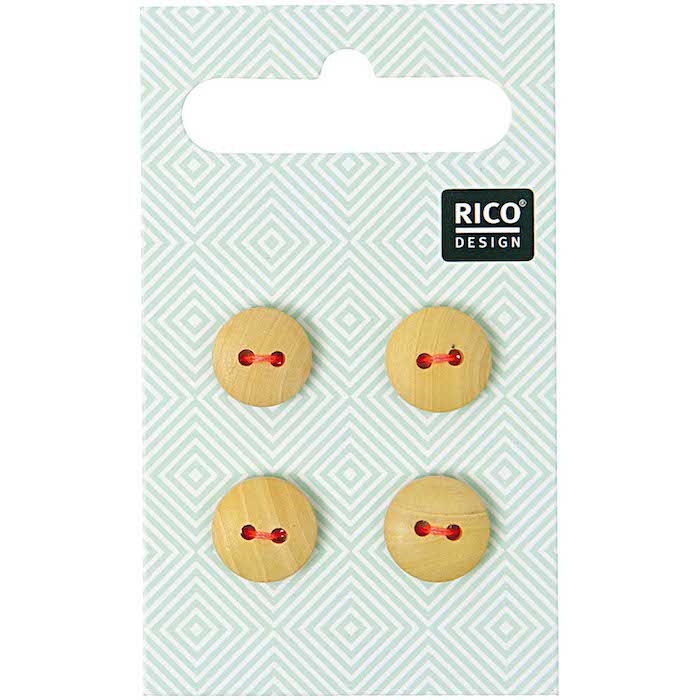 Wooden Buttons with with 2 Holes - Rico Design – Cross & Woods ...