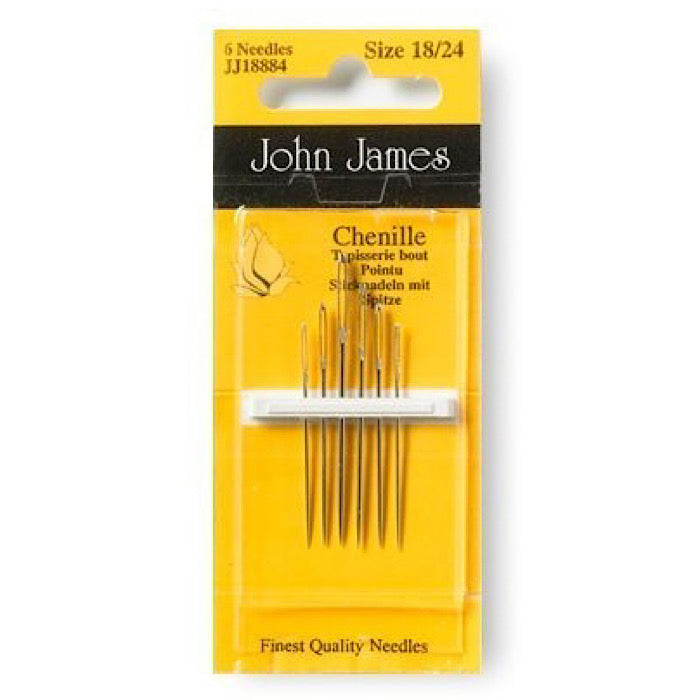 Chenille Needles Size 18-24 - John James – Cross & Woods | Crafting Parlour