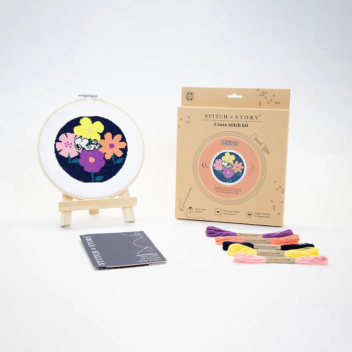 Peanuts - Snoopy Dreaming Cross Stitch Kit - Stitch & Story – Cross ...