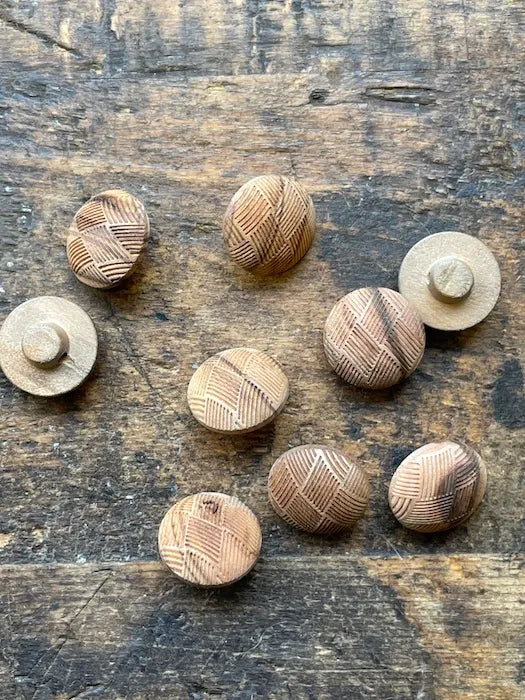 Olive Wood buttons with Pattern and Shank – Cross & Woods | Crafting ...